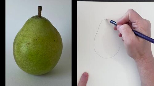 Observational Watercolor Video Demo. Editable Painting Unit Lesson Plan