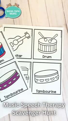 Music Speech Therapy Articulation Scavenger Hunt by Talking Mama Bears