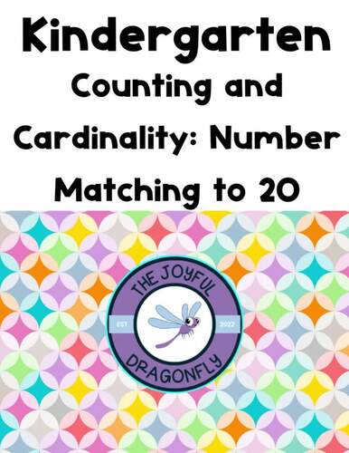 Kindergarten Counting and Cardinality: Number Matching to 20 | TPT