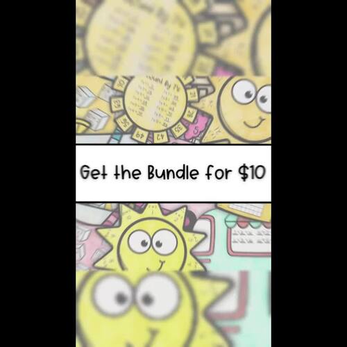 Summer & End of the School Year Multiplication & Division Math Craft Bundle