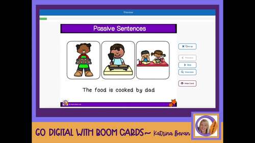 Boom™ Cards/Easel Activity with audio: Passives for Speech & language ...