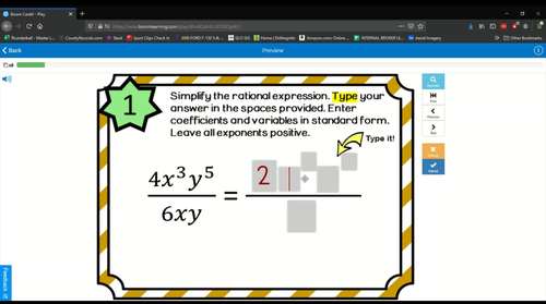 Simplify, Multiply and Divide Rational Expressions Algebra 2 Boom Cards