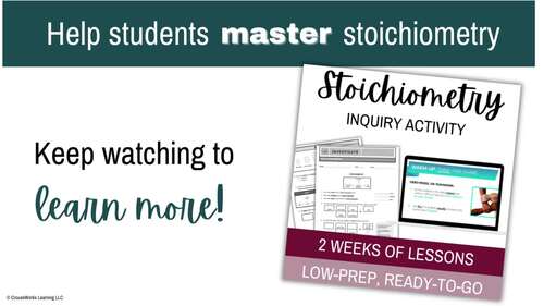 Dimensional Analysis and Stoichiometry Lesson by CrouseWorks Learning