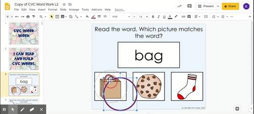 Differentiated CVC Word Work Activities with Google Slides™ | TPT