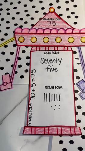 Carnival Math Place Value Crafts by The Teaching Diva Corner | TPT