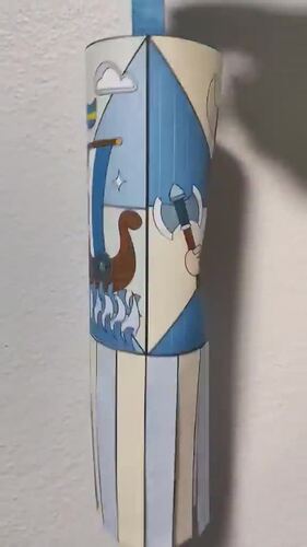 VIKING Activities Crafts Windsock Mobile Hanging Scandinavia Leif Erikson