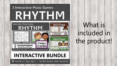 Interactive Rhythm Games Compound Meter Reveal the Secret Picture {Bundle}