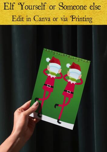 Elf yourself, your class or your kids. Editable in Canva. | TPT