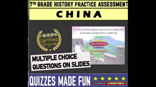 CHINA UNIT Practice Assessment - Quizzes made fun with questions on slides