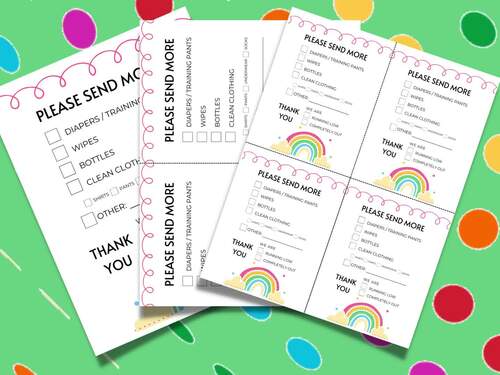 Daycare Supplies Needed Parents Notice | Daycare Notes to Parents ...