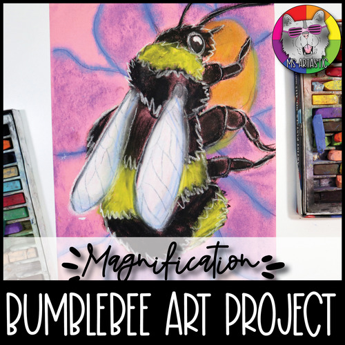 Bumblebee Art Lesson, Magnification Art Project Activity for Elementary
