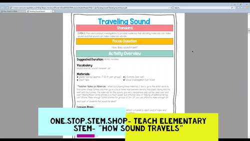How Sound Travels: 1st Grade NGSS STEM Lesson w/ Student Reader (1-PS4-1)