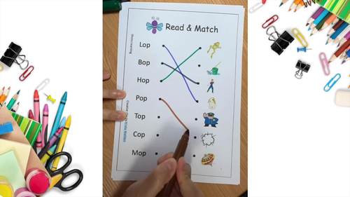 OP WORD FAMILY CVC BLEND WORKSHEET SPEAKING READING & WRITING 3 LETTERS ...