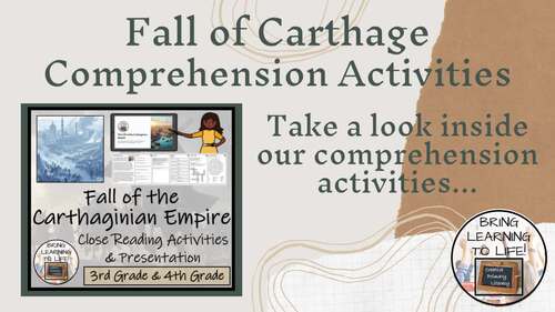 Fall of the Carthaginian Empire Reading Comprehension Activities | 3rd ...