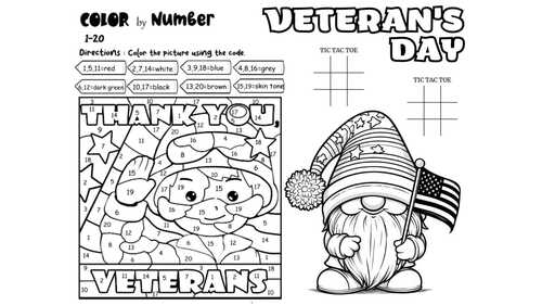 Veteran's Day Activity Placemats - 20 Unique Pages | Veterans Day ...