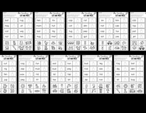 CVC Decoding Worksheet, CVC Reading Activities, Kindergarten Phonics ...