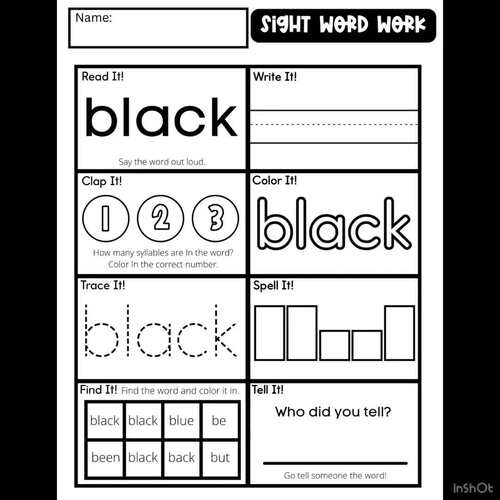 High-Frequency Sight Words {Dolch Primer} No Prep Worksheets | TPT