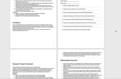 Renaissance Art Lesson Plan + Slides Grades 9-12 by Teach Art History