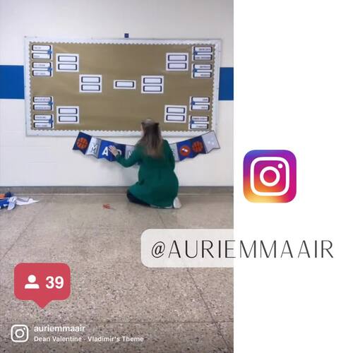 March Madness Bracket Bulletin Board Set by AuriemmaAir | TPT