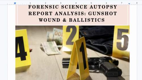 Forensics Autopsy Report Analysis: Gunshot Wound & Ballistics Case Study