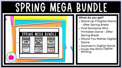Spring Activities and Games Bundle by KJ Inspired Resources | TPT