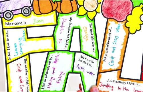 First Day of Fall Writing Prompts Craft Art Projects 2nd 3rd Grade 2 ...