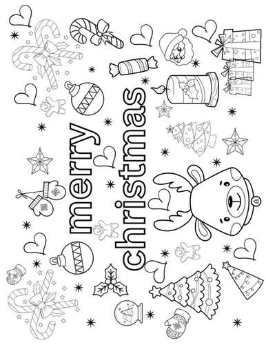 merry christmas coloring pages for preschool