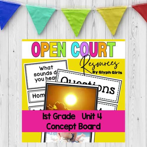 Open Court Reading 1st Grade Unit 4 Concept Board Resources by Glyph Girls