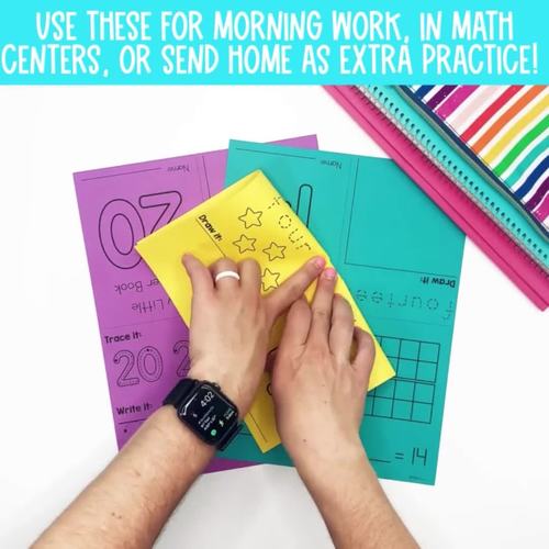 Number Booklets Writing Numbers to 20 Teen Number Practice | TPT