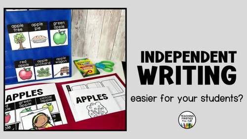 Apple Writing Stations With Vocabulary Word Cards For Kindergarten ...