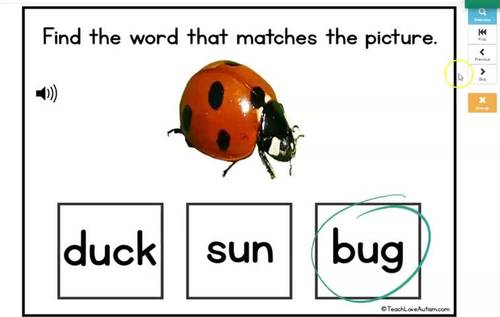 Short Vowel U Digital Task Cards |Phonics Boom Cards by Teach Love Autism