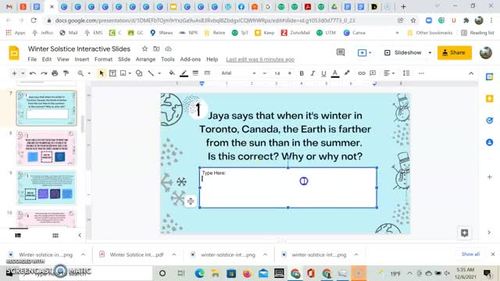 Winter Solstice Activity Interactive Slides NGSS Earth Science | TPT