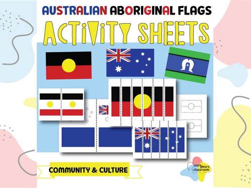 Australian Aboriginal Flag activity sheets by Aussie Dreaming Land