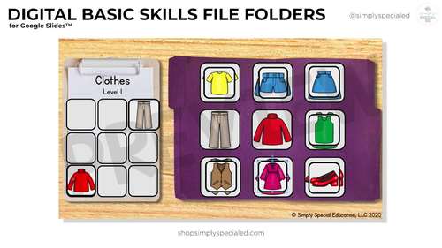 Digital Basic Skills File Folders (Digital File Folders for Special ...
