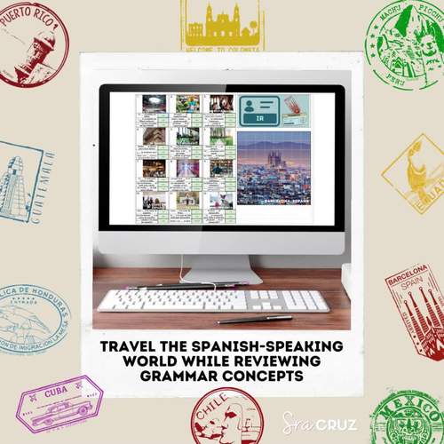 Ser vs Estar Grammar Passport Mystery Picture Puzzle for Google Sheets