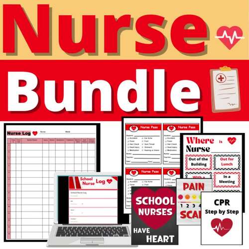 Nurse Bundle Activities Resource Tools Logs Records Medical | TPT