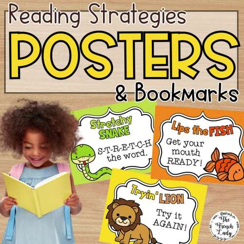 Reading Strategies Posters & Bookmarks by The French Lady | TPT