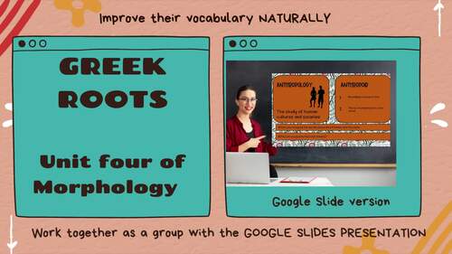 Greek Root Word Activity in Morphology #4 Boom and Google Slide Lesson