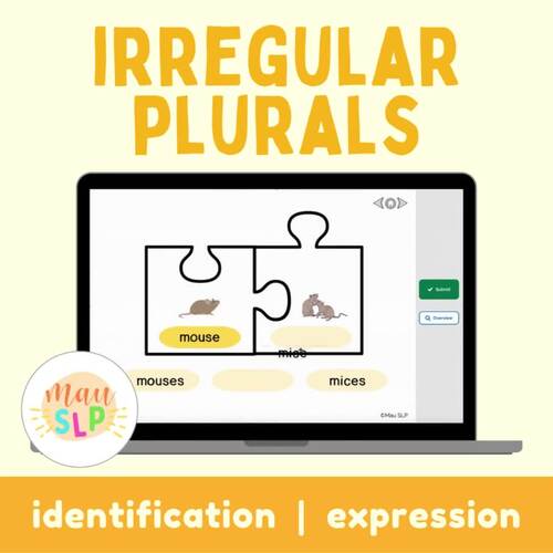 Irregular Plural Nouns Boom Cards™ by Mau SLP | TPT
