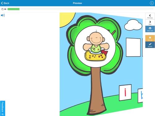 CVC Words Digital Boom Cards™ Short I Build a Word for Distance Learning