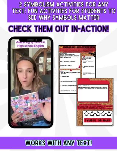 Symbolism Activities: fun ways to analyze symbols in high school English