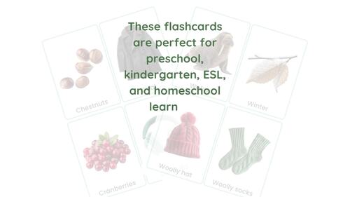 Winter Flashcards – 44 Seasonal Vocabulary Cards for Early Years, KS1 & ESL