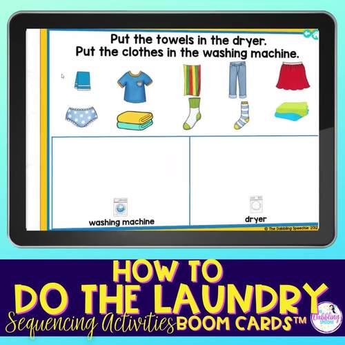 How to Do Laundry BOOM Cards™ by The Dabbling Speechie | TPT