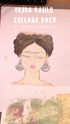 Frida Kahlo Collage Pack | Printable Art | Color, Cut & Collage Mixed ...