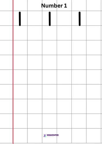 Number Writing (Math Large Block Page) Workbook 1–10 | Preschool ...