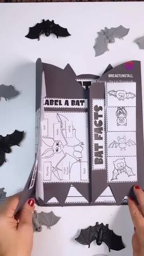 Bats Science Interactive Learning Lapbook Bats Writing Craft by Reagan ...