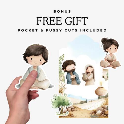 Jesus Teaching Parables Watercolor Biblical Clipart Bundle by Ikota Design