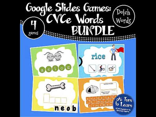 Google Slides CVCe Words BUNDLE of 4 Games (Distance Learning) | TPT