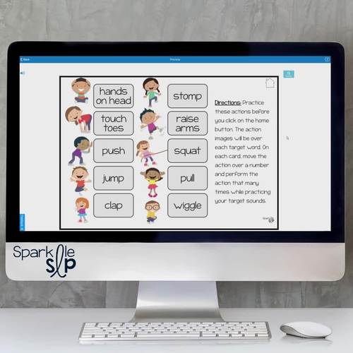 Articulation Boom Cards™️ | Exercise Yoga Workout Theme | Speech Therapy