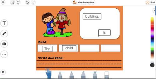 Writing Simple Sentences on Seesaw Halloween by Learning for the Littles